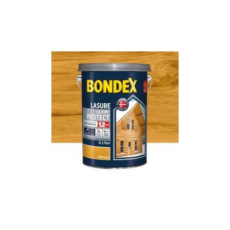 Lasure de protection BONDEX "12 ans" satin chêne clair de 5L